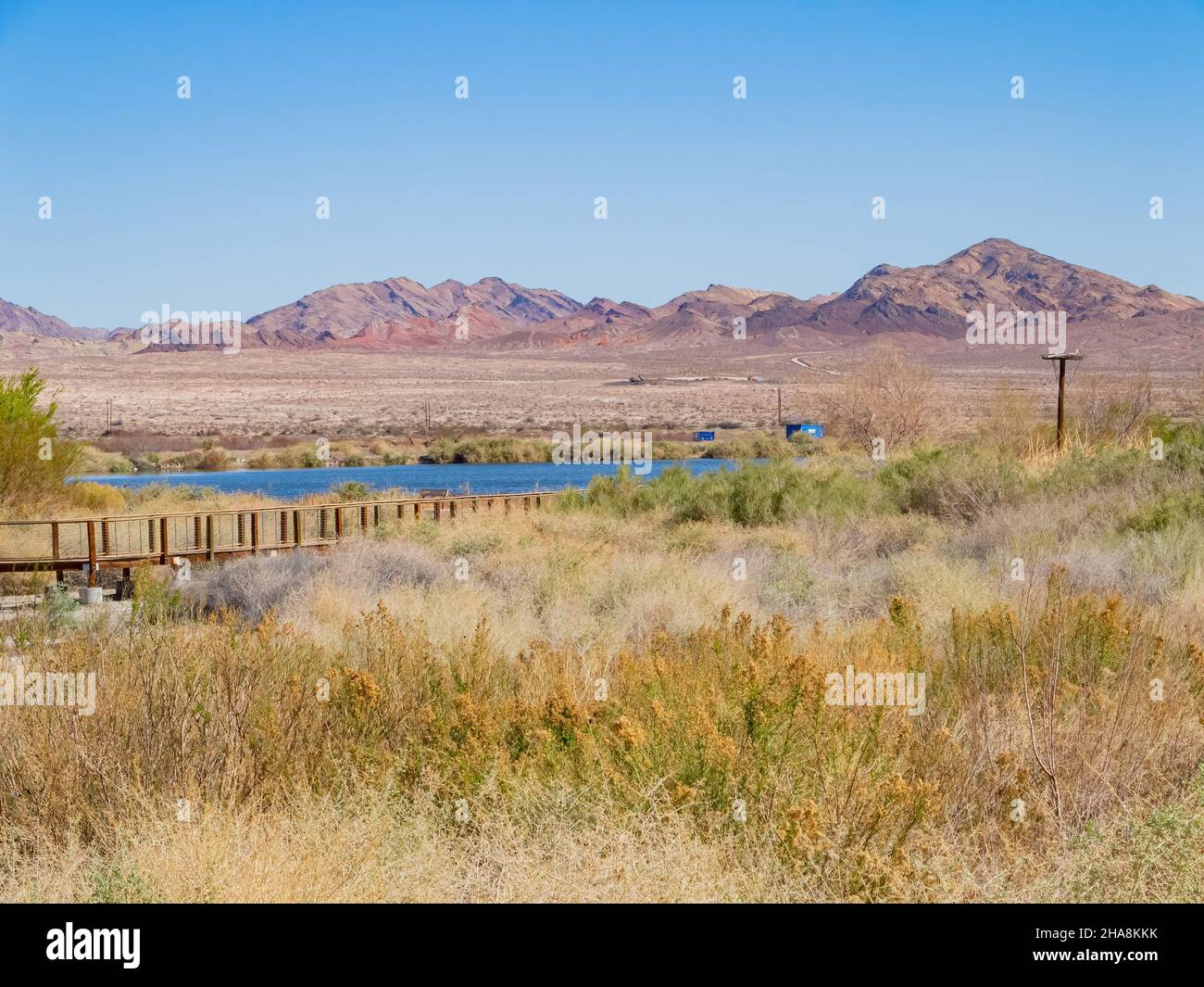 Sunny view of the landscape in Henderson Bird Viewing Preserve at Las ...