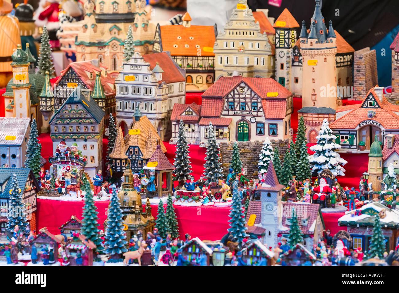 Nuremberg, Germany - December 24, 2016: European Christmas market stall ...