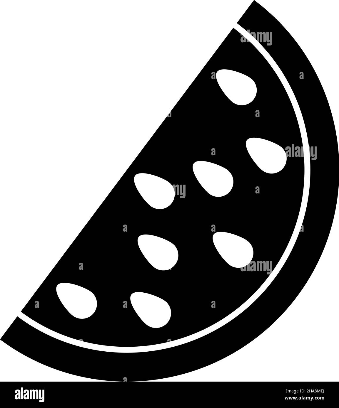 Watermelon illustration black and white hi-res stock photography and ...