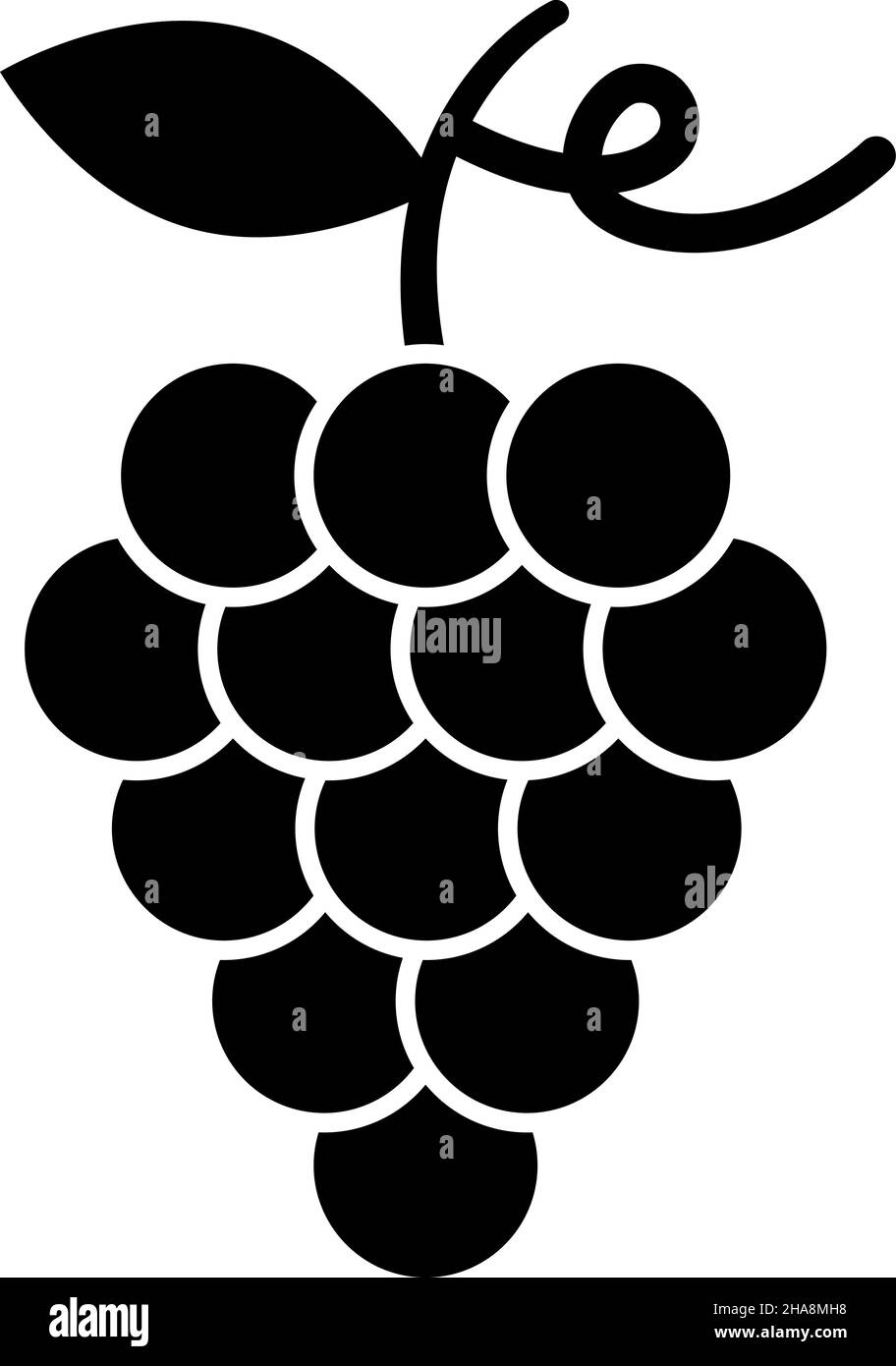 Grape Glyph Icon Fruit Vector Stock Vector Image & Art - Alamy