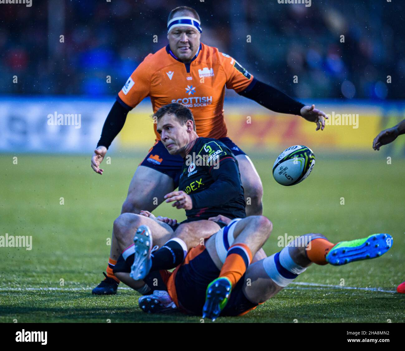 LONDON, UNITED KINGDOM. 11th, Dec 2021. Ivan van Zyl of Saracens is ...