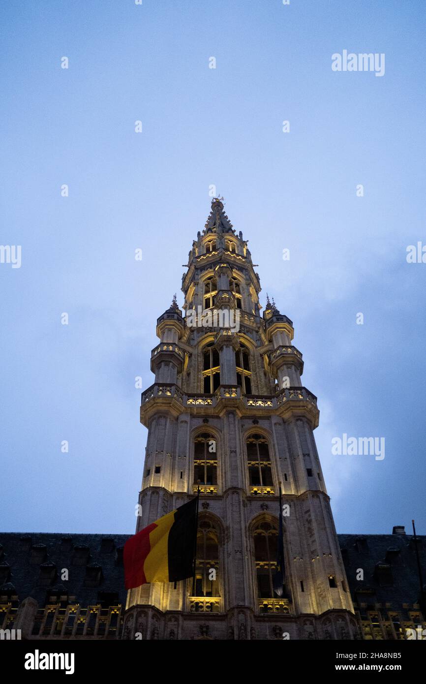 Belgium, Brussels, Winter 2021. Illustration of daily life in Brussels, capital of Belgium ...