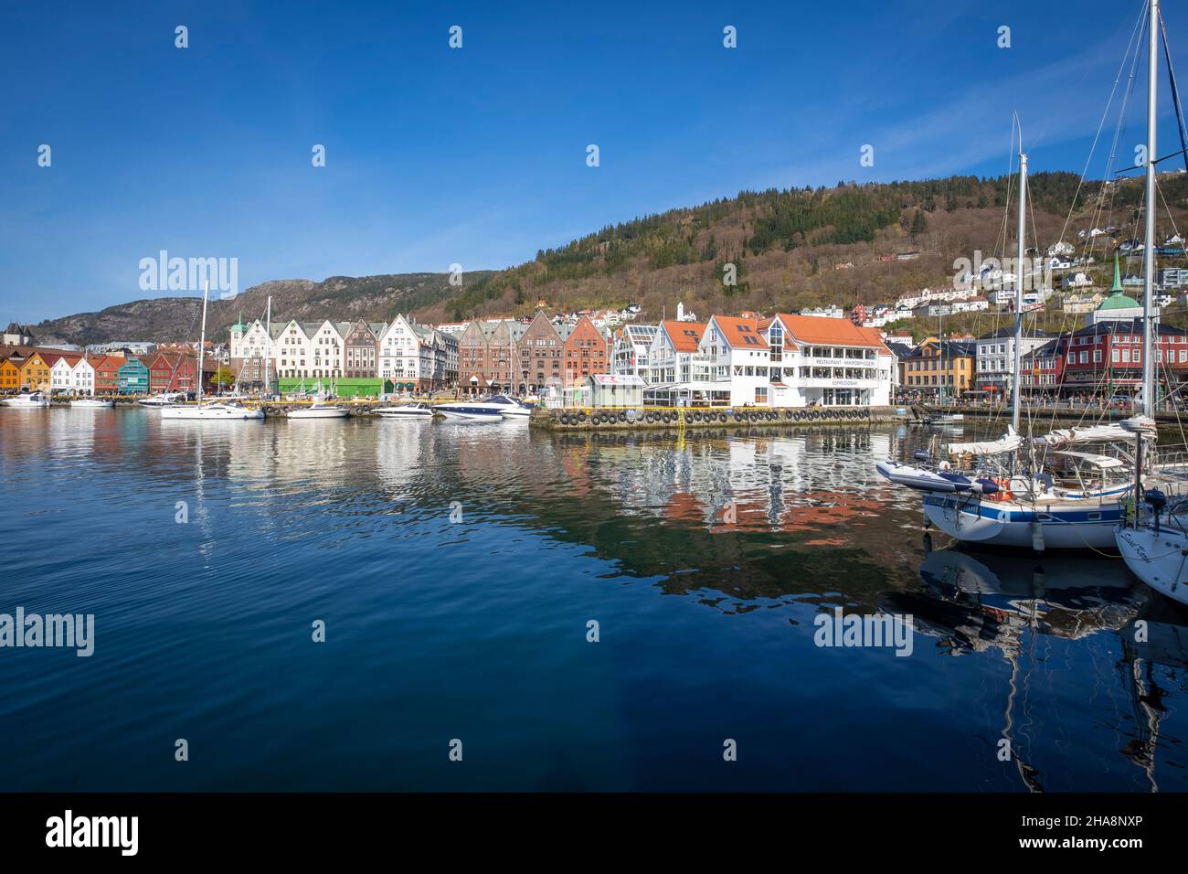 important harbour in Bergen, Norway Stock Photo - Alamy