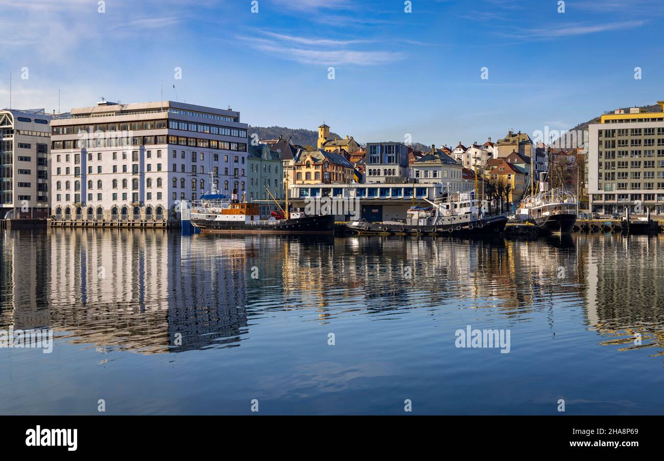 important harbour in Bergen, Norway Stock Photo - Alamy