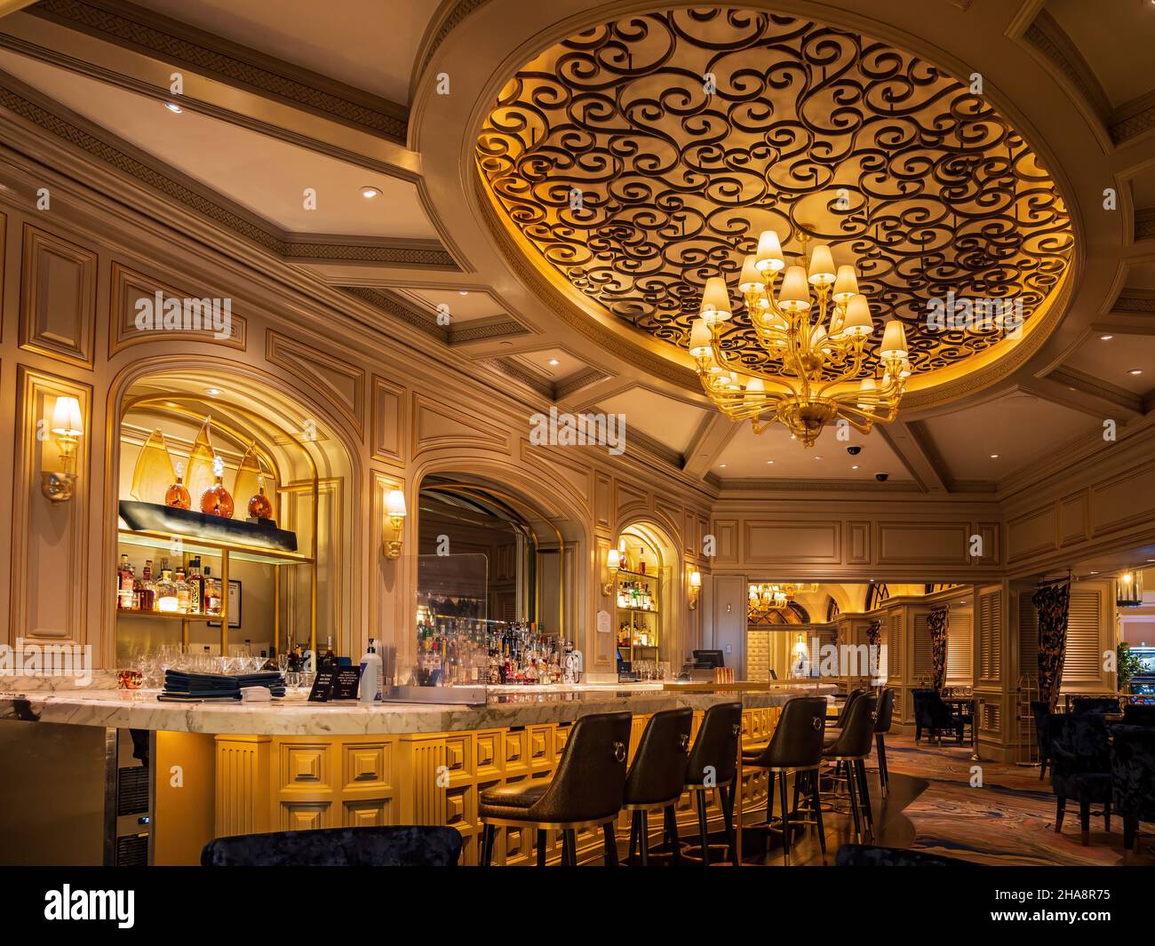Las Vegas, MAY 15 2021 - Interior view of the Bellagio Hotel and Casino ...