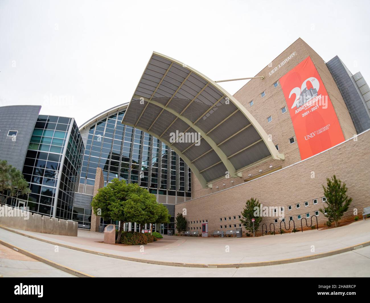 Las Vegas, APR 26 2021 - Overcast view of the Lied Library of UNLV ...