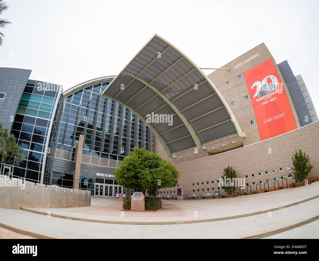 Las Vegas, APR 26 2021 - Overcast view of the Lied Library of UNLV ...