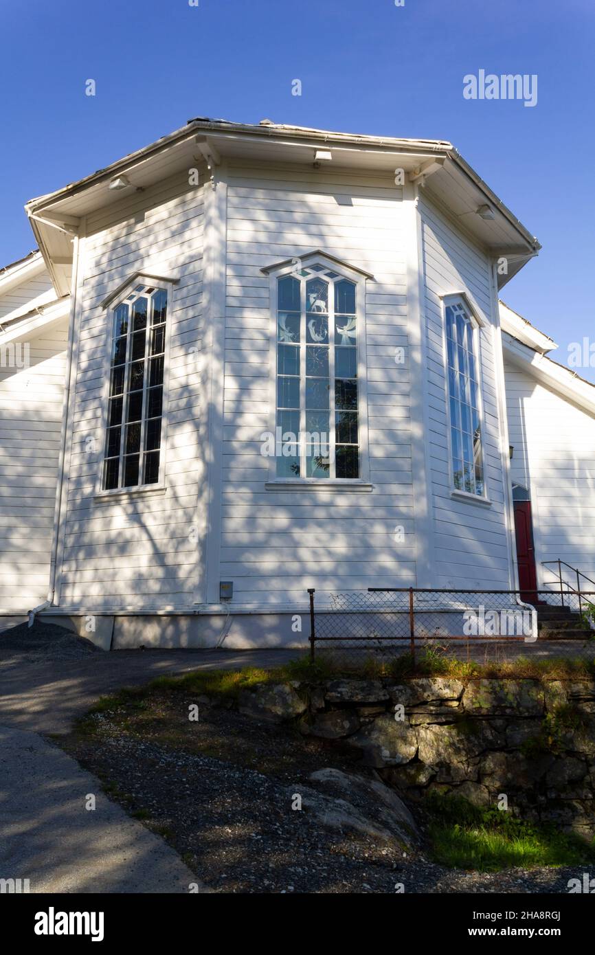 White wooden church windows Stock Photo - Alamy