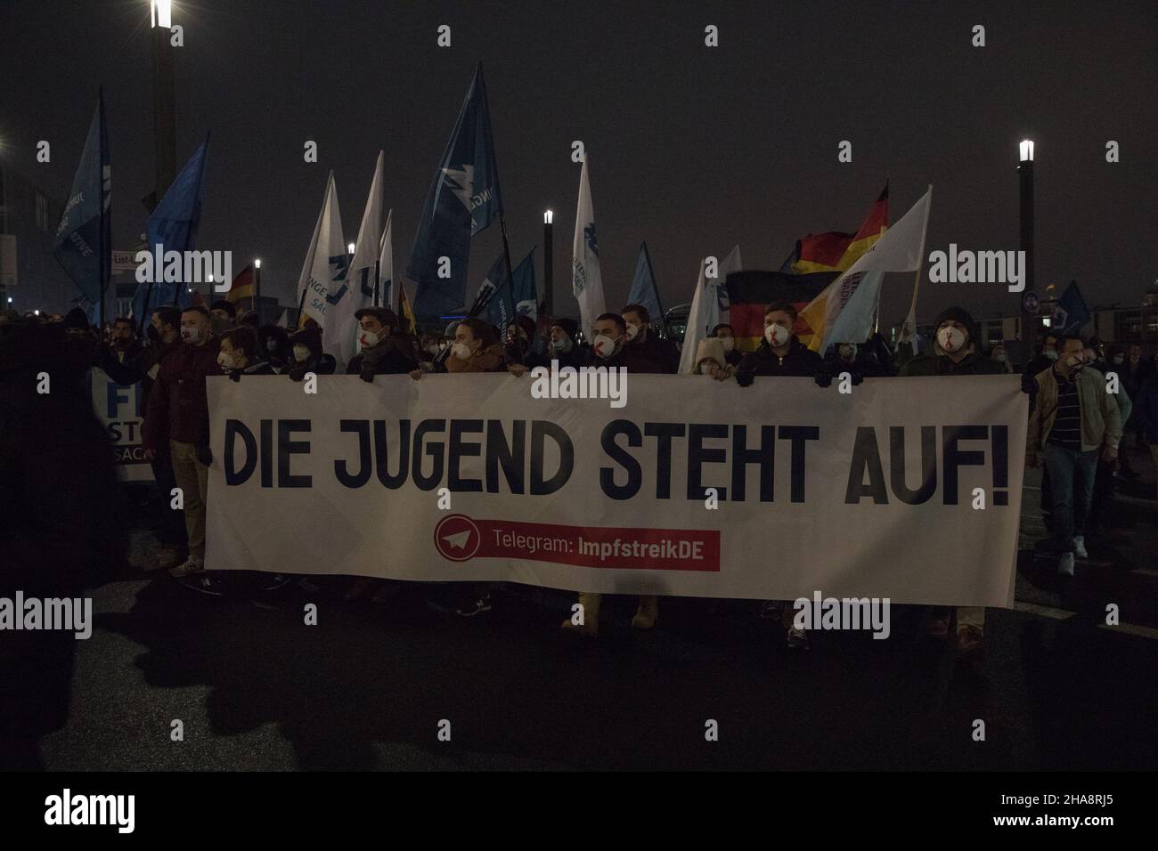 Berlin, Germany. 11th Dec, 2021. AfD Protest against vaccination policy ...