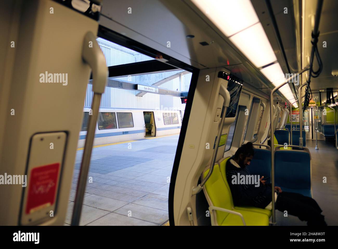 San Bruno BART station sign in San Bruno, San Mateo County, California ...