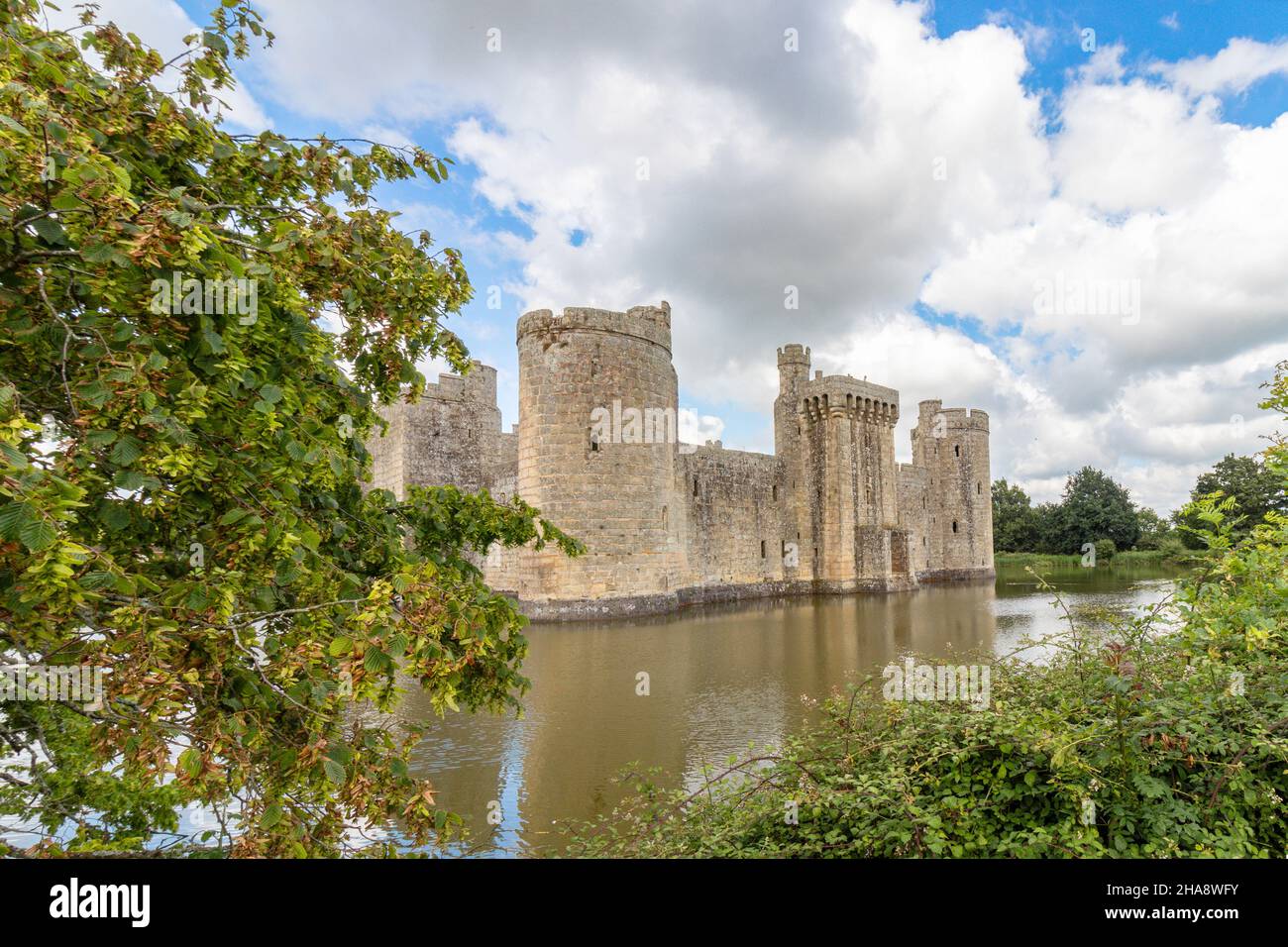 14th-century moated Bodiam castle near Robertsbridge in East Sussex, England Stock Photo - Alamy