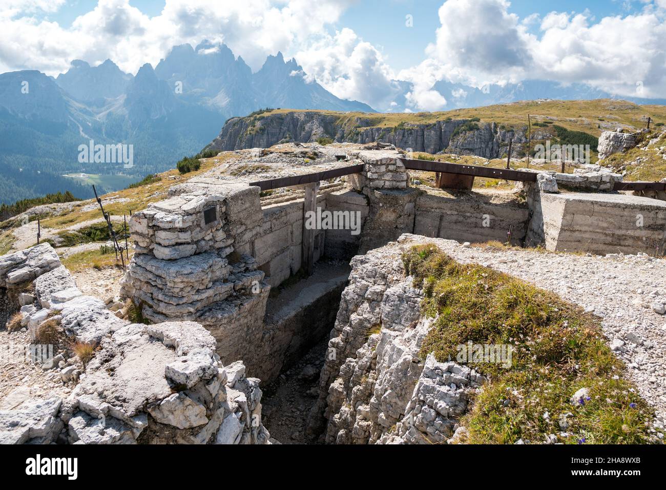 Monte piano, remnants of the world war, Dolomiti, Italy Stock Photo - Alamy