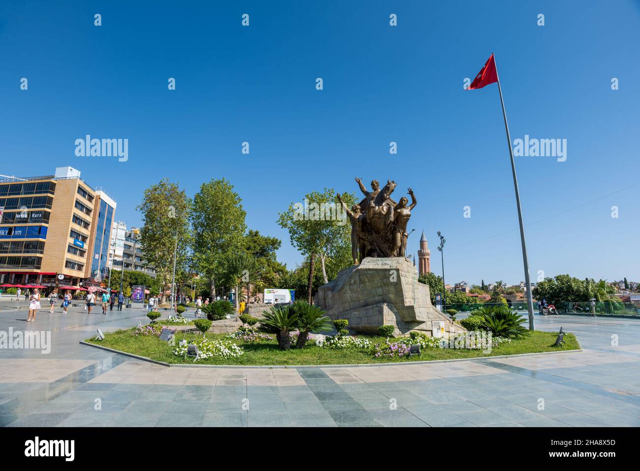 Antalya, Turkey - October 2021: The Ataturk Monument in Republic Square ...