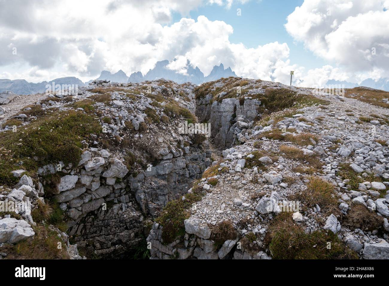 Monte piano, remnants of the world war, Dolomiti, Italy Stock Photo - Alamy