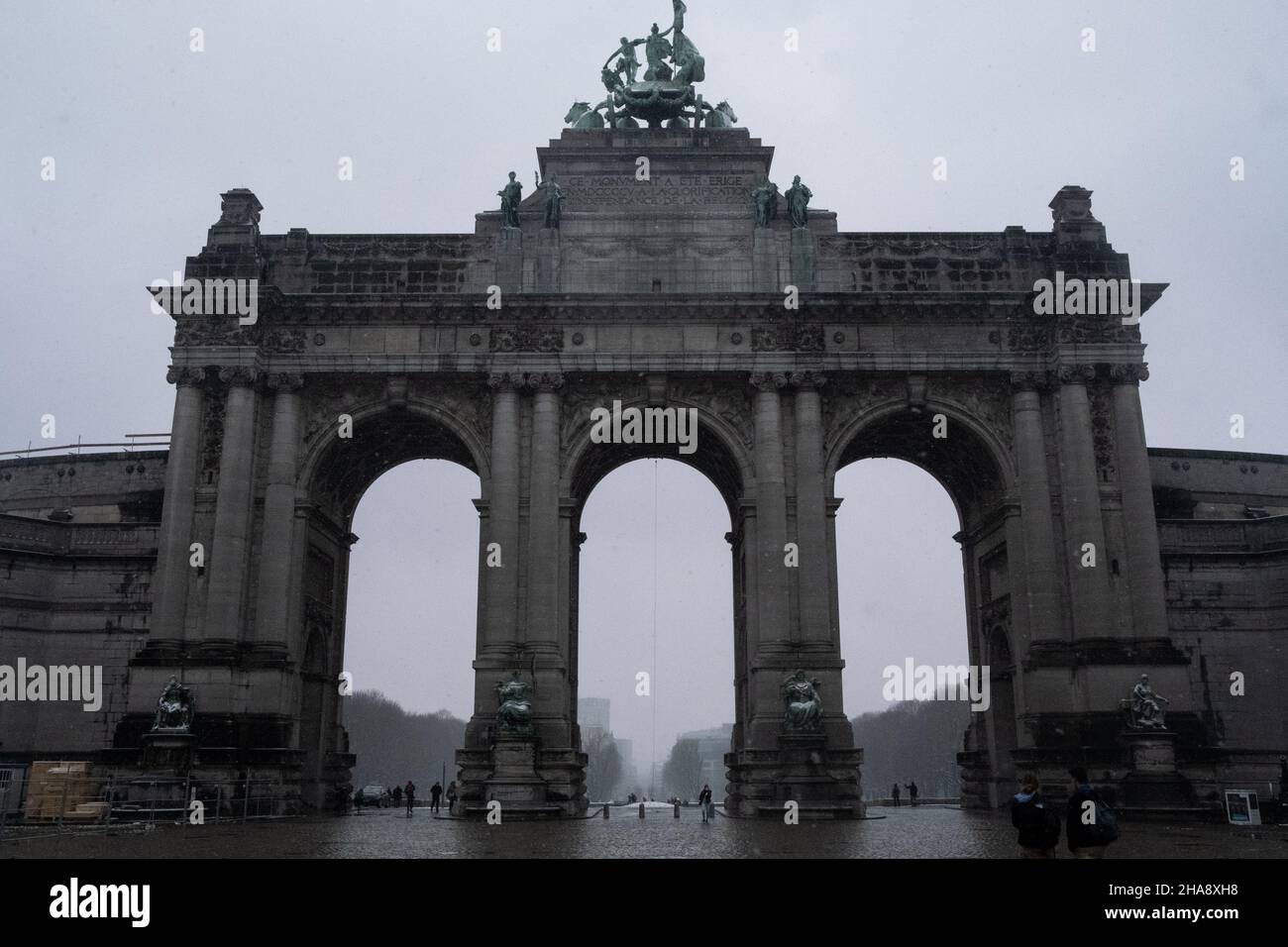 Belgium, Brussels, Winter 2021. Illustration of daily life in Brussels, capital of Belgium ...