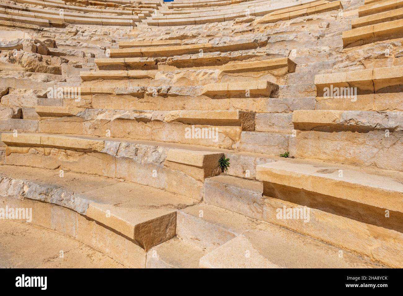 Ancient Greek style amphitheatre audience seat, stairstep close-up ...