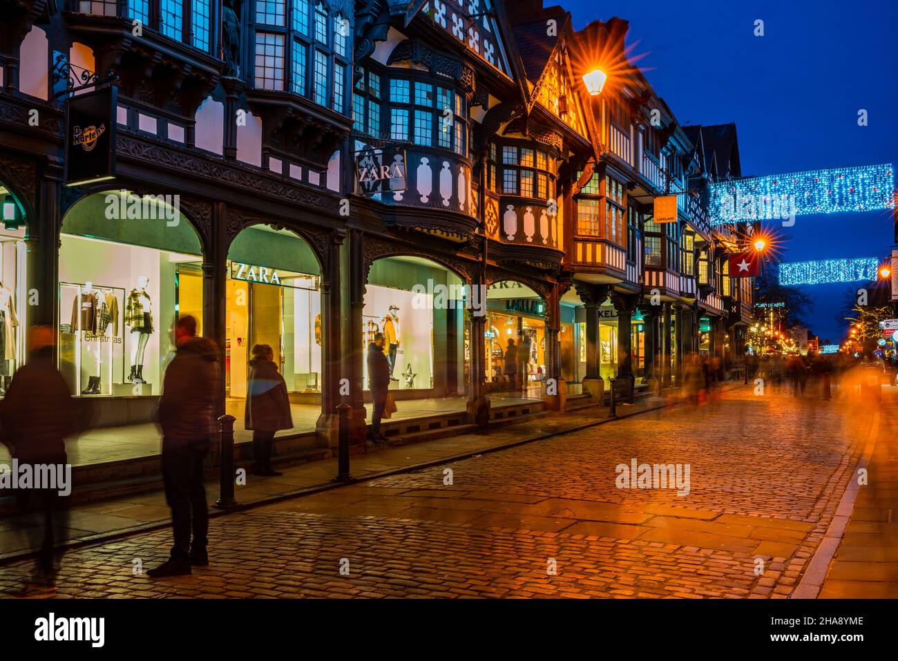 Chester rows at night hi-res stock photography and images - Alamy