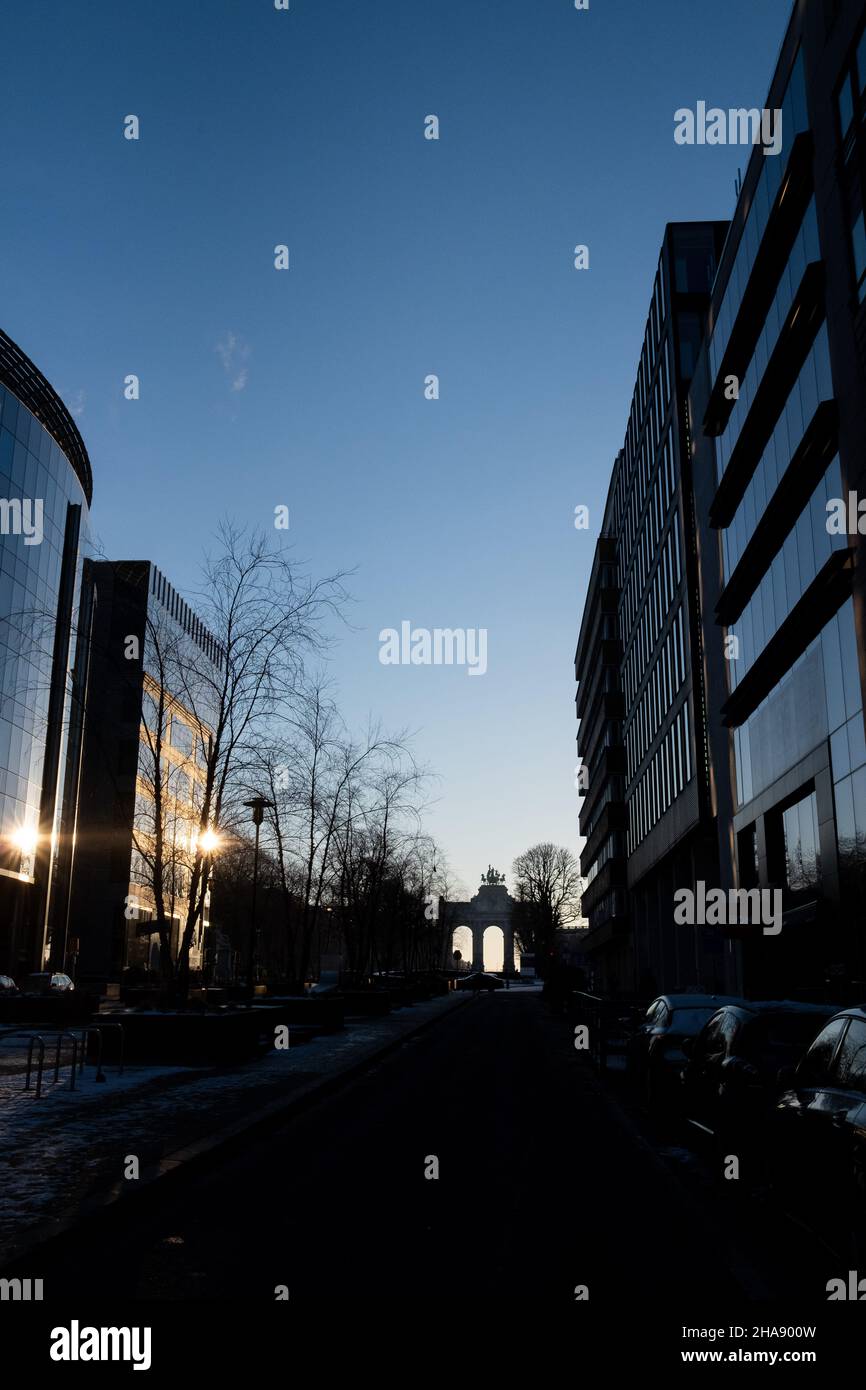 Belgium, Brussels, Winter 2021. Illustration of daily life in Brussels, capital of Belgium ...