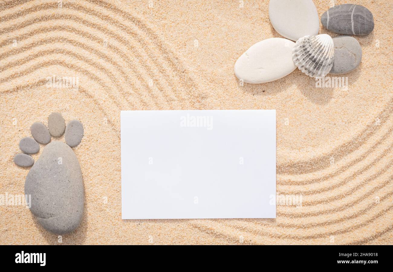 Background grains of sea sand, beach sand with envelope and pebble ...