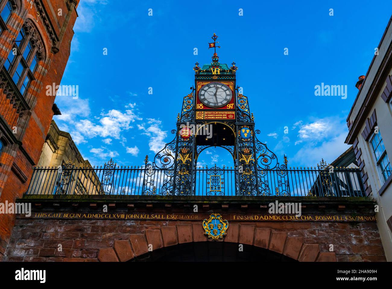 Eastgate Clock in Chester, Cheshire UK Stock Photo - Alamy