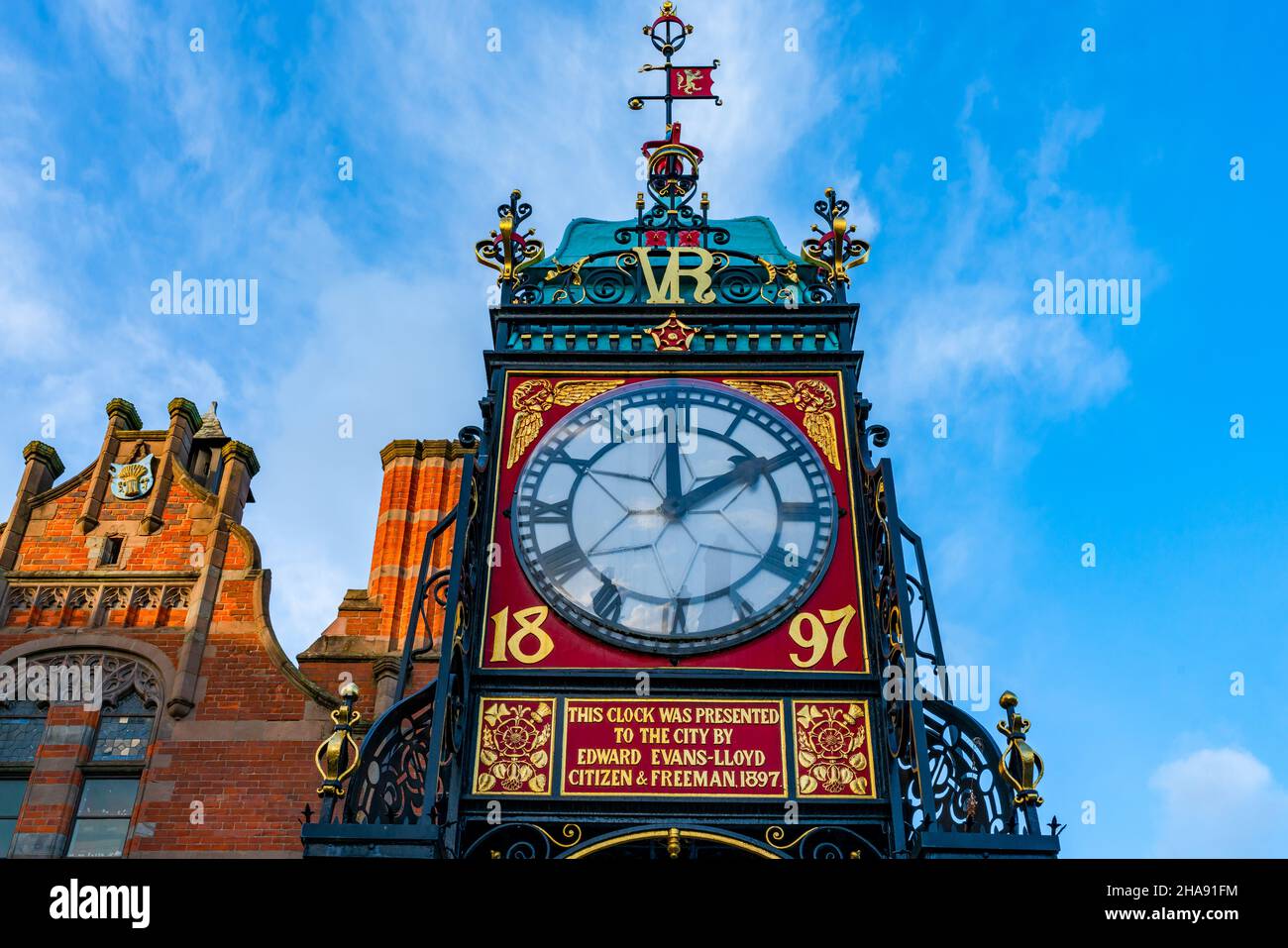 Eastgate clock in Chester. Cheshire, UK Stock Photo - Alamy