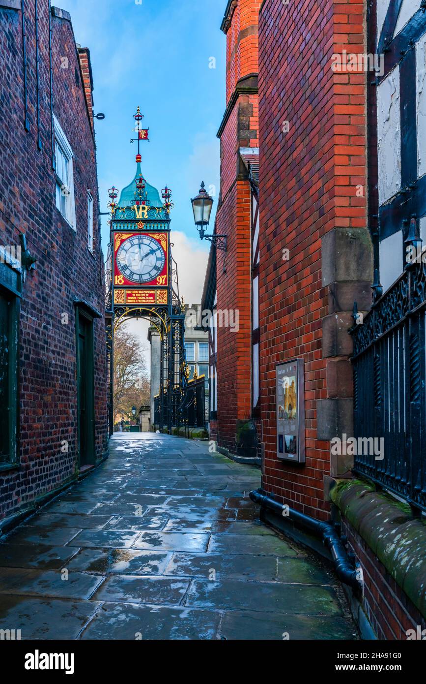 Eastgate Clock in Chester, Cheshire UK Stock Photo - Alamy