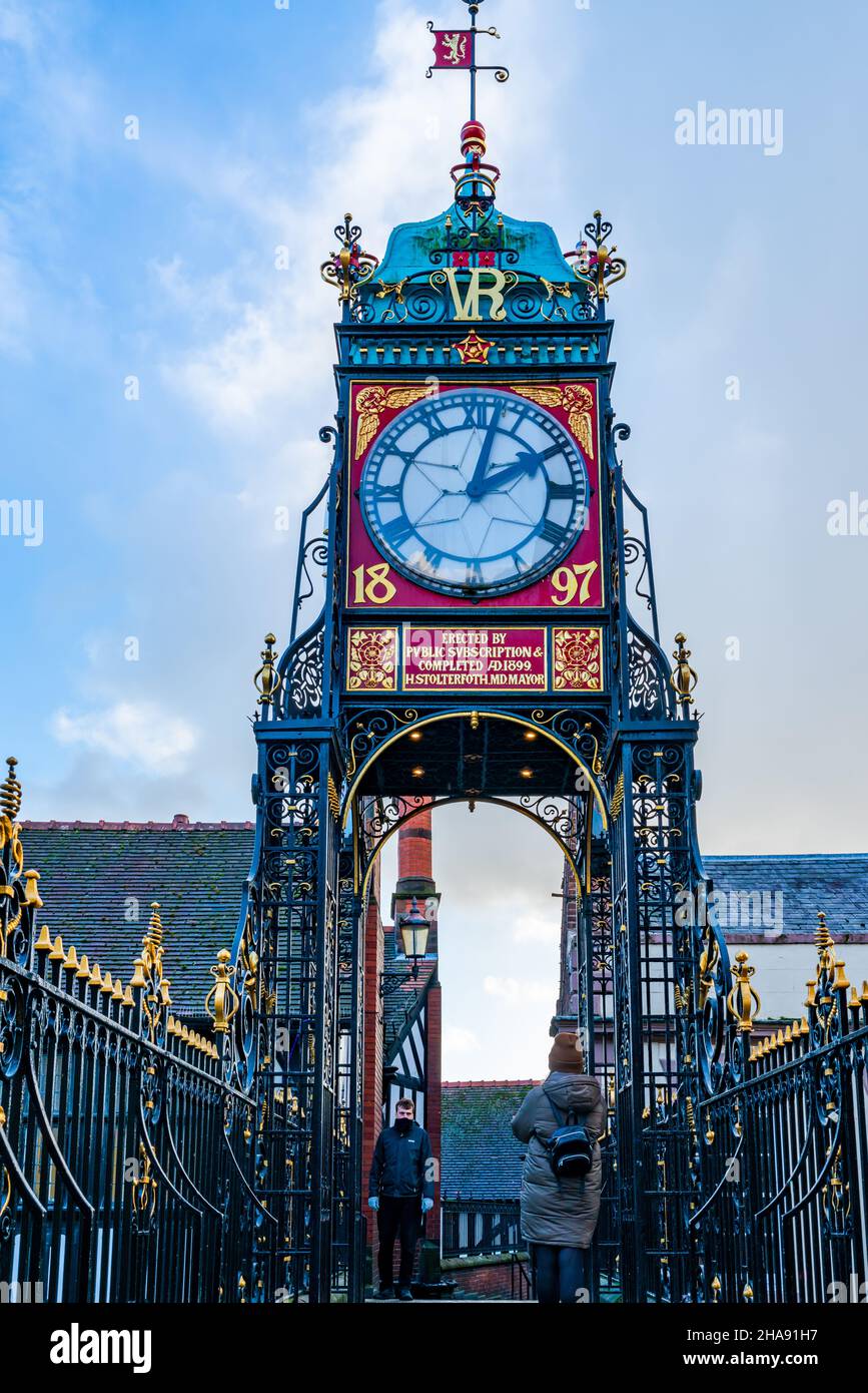 CHESTER, CHESHIRE, UK - DECEMBER 06, 2021: Eastgate clock Stock Photo ...