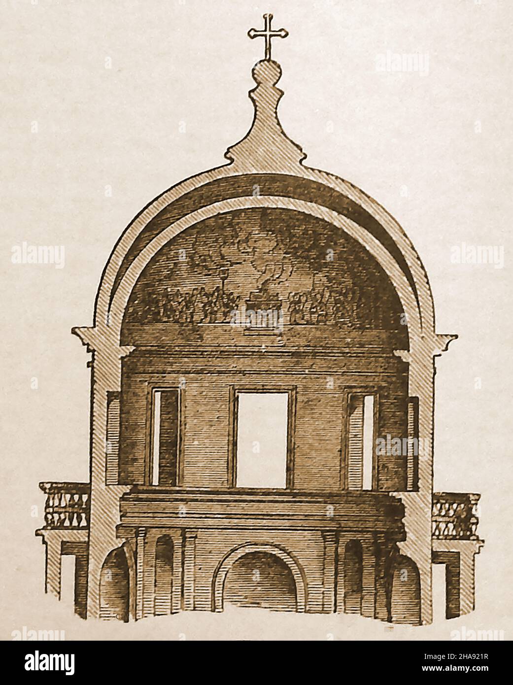 Roman Pantheon Na Modern Diagram Of The Cross Section Of The Pantheon