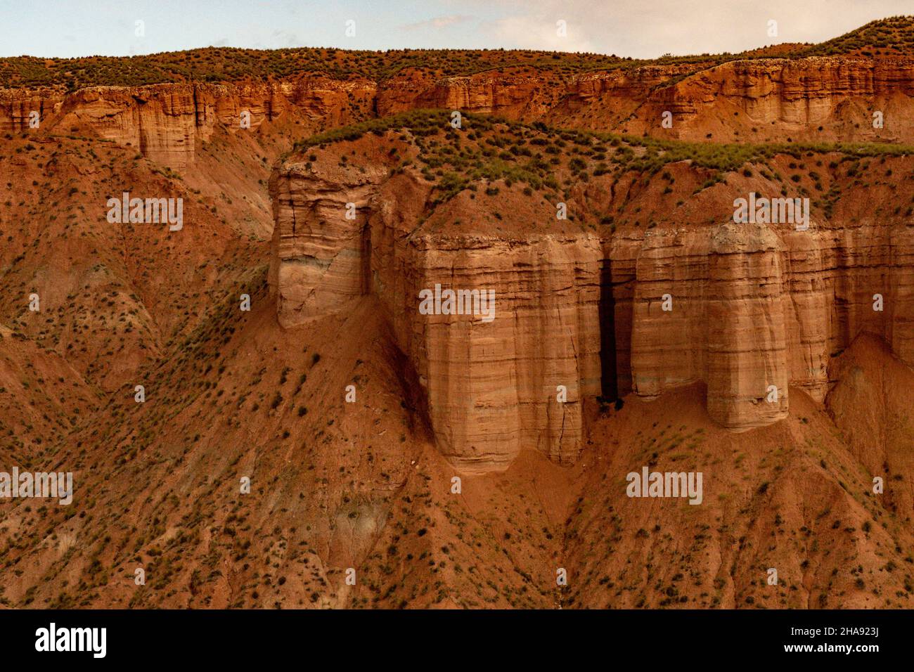 Crests and cliffs of the Badlands of Gorafe - Granada Stock Photo - Alamy