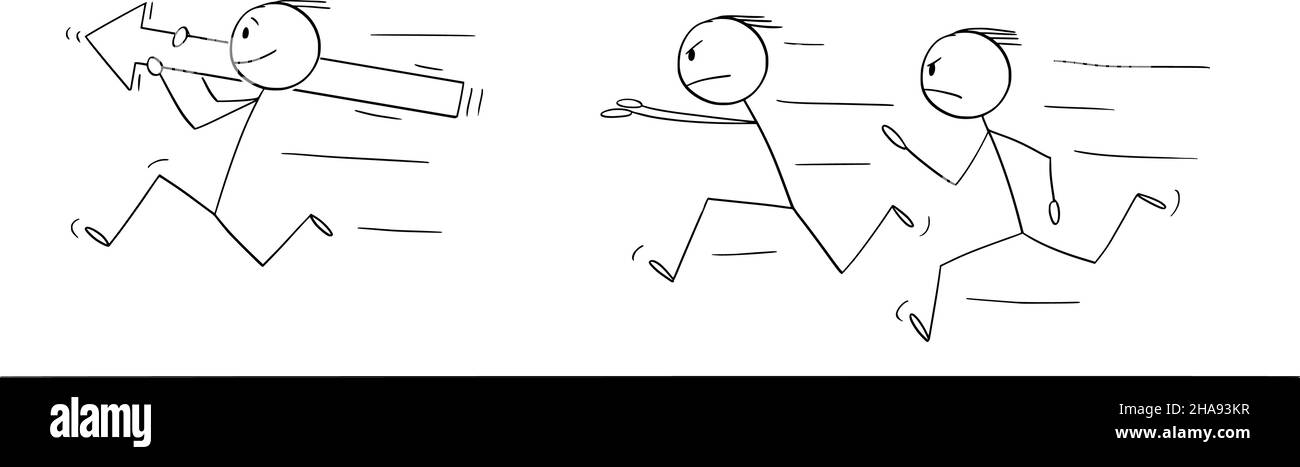 Men chasing Stock Vector Images - Alamy