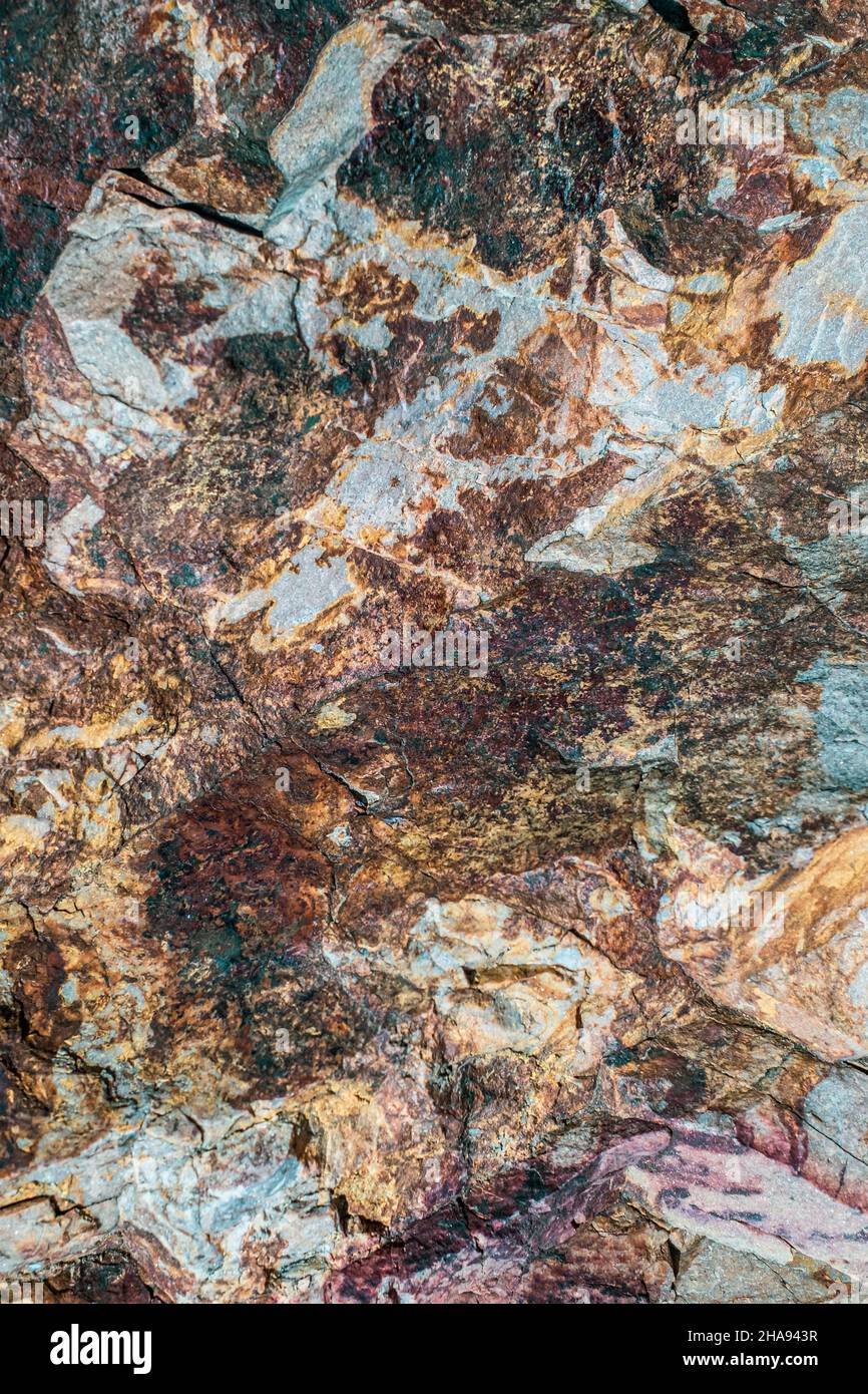 Mineral colored rocks, close view Stock Photo - Alamy