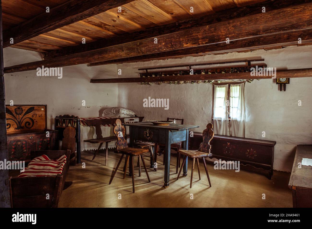 Sibiu, Romania - June 12, 2021. Traditional Romanian folk house ...