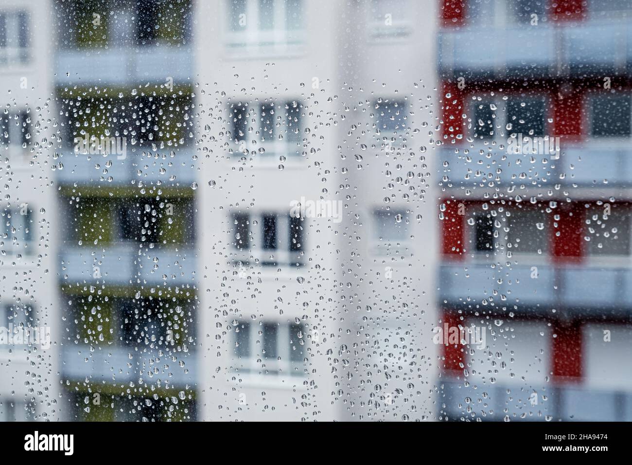 small raindrops on the window Stock Photo - Alamy