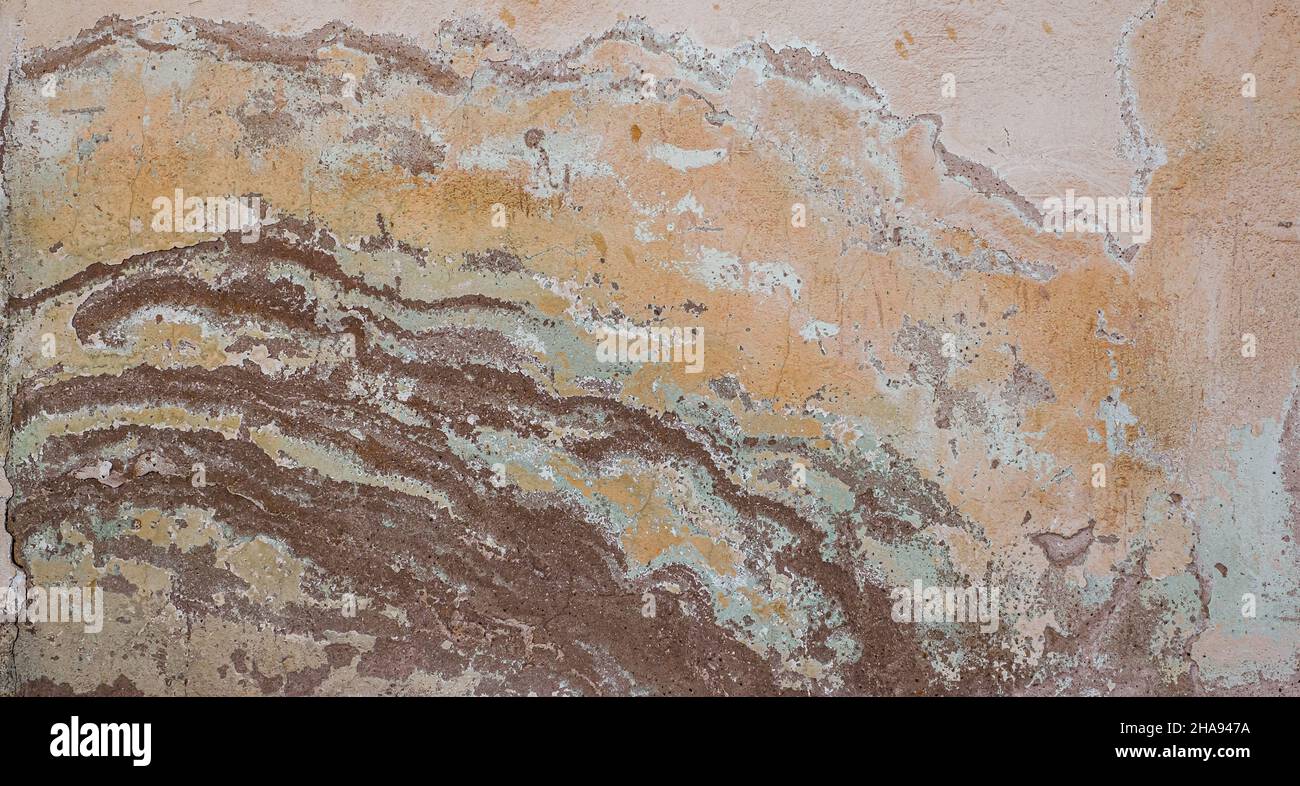 old wall with discoloration paint Stock Photo - Alamy