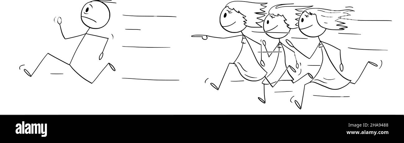 Female Stick Figure Running