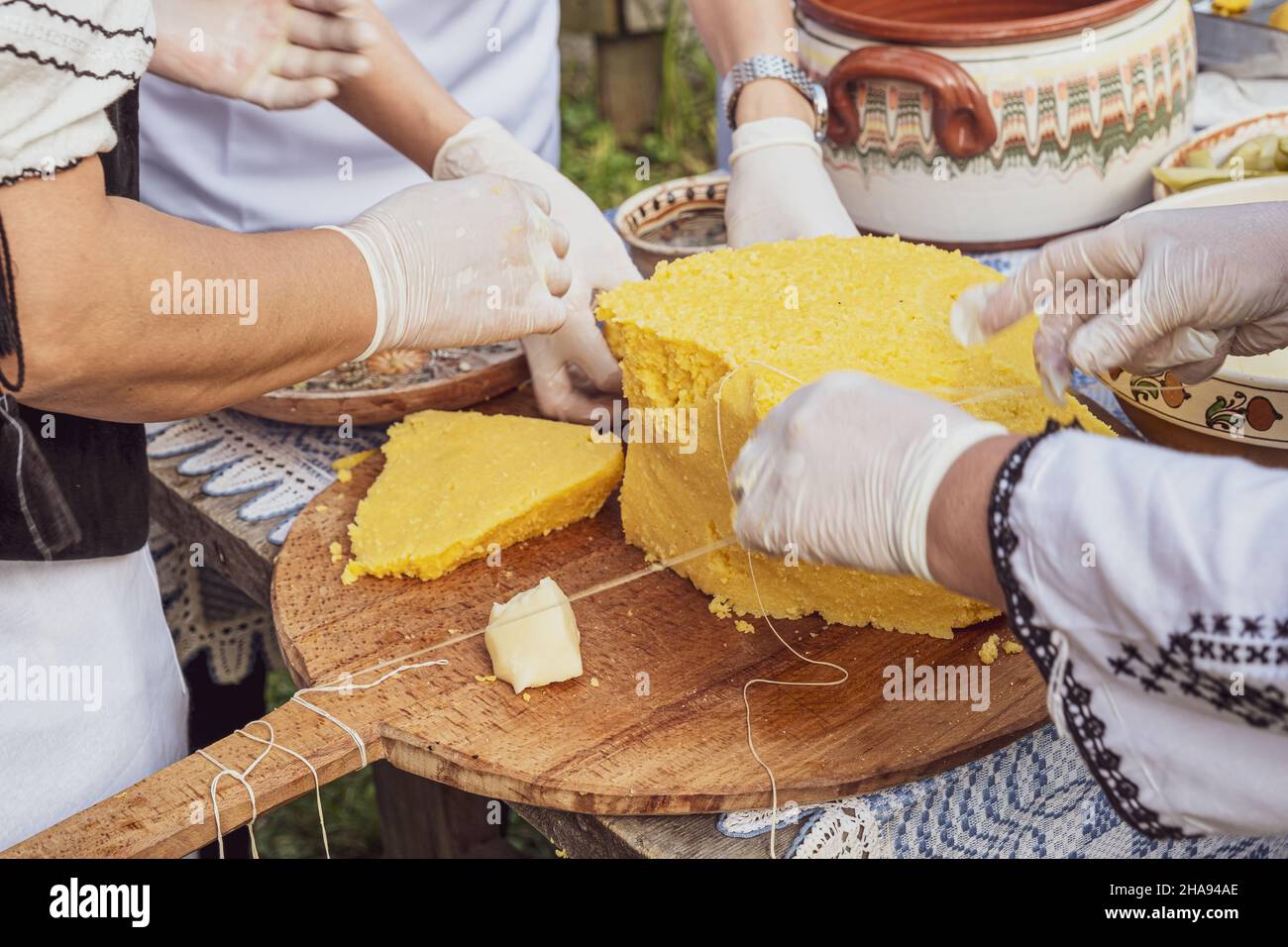 Romanian traditional dish polenta cheese hi-res stock photography and ...