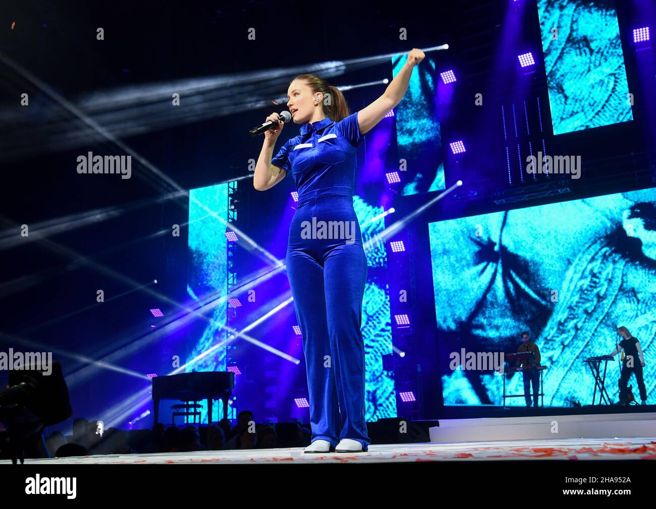 NO ARCHIVE NO SALES EDITORIAL USE ONLY Sigrid perform on stage during ...