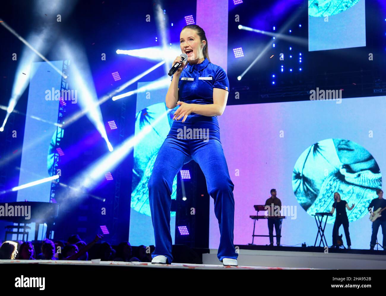 NO ARCHIVE NO SALES EDITORIAL USE ONLY Sigrid perform on stage during ...