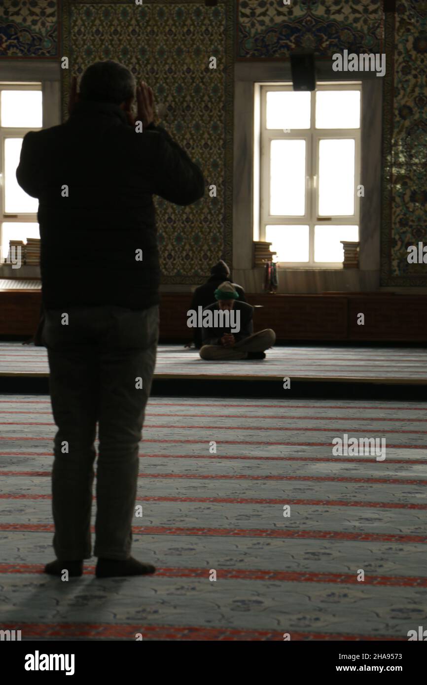 Muslim man reading quran in the mosque hi-res stock photography and ...