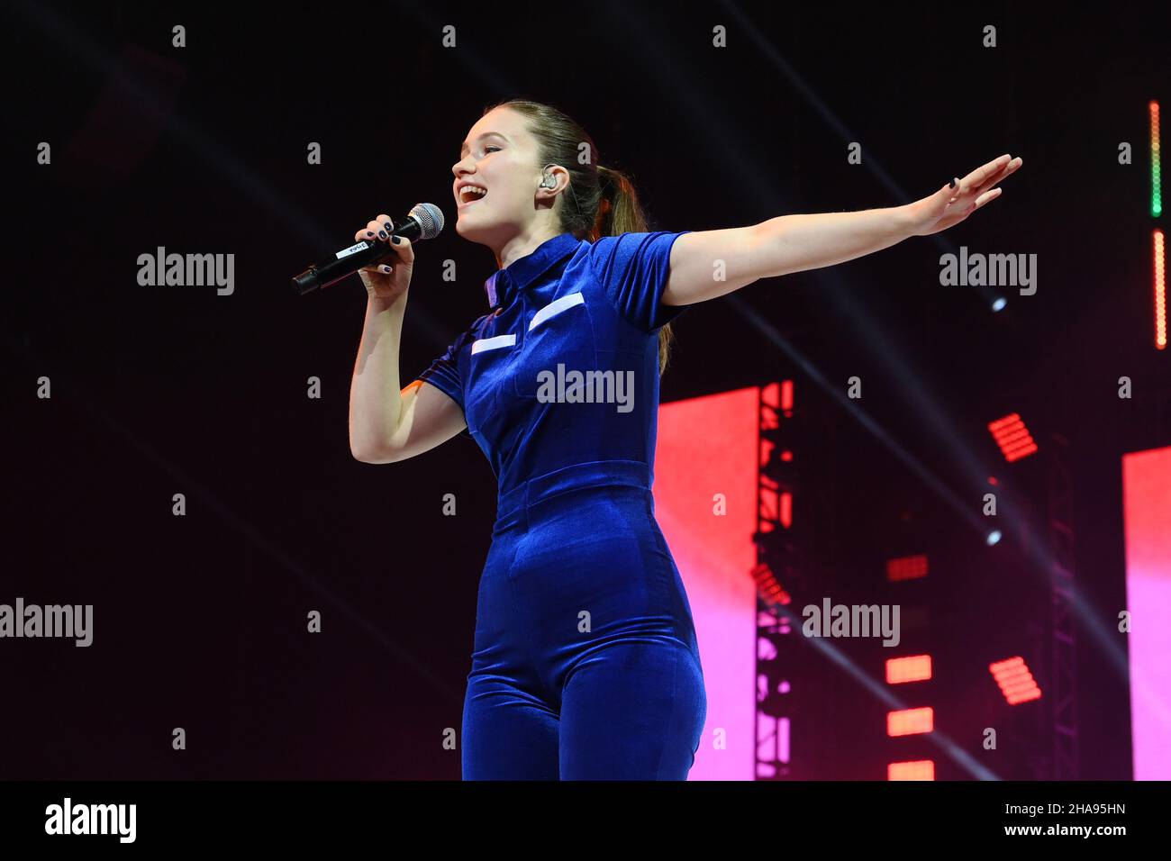 NO ARCHIVE NO SALES EDITORIAL USE ONLY Sigrid performs on stage with ...