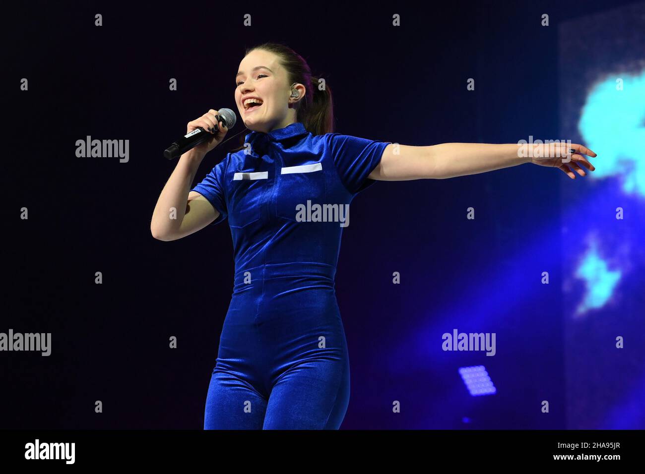 NO ARCHIVE NO SALES EDITORIAL USE ONLY Sigrid performs on stage with ...