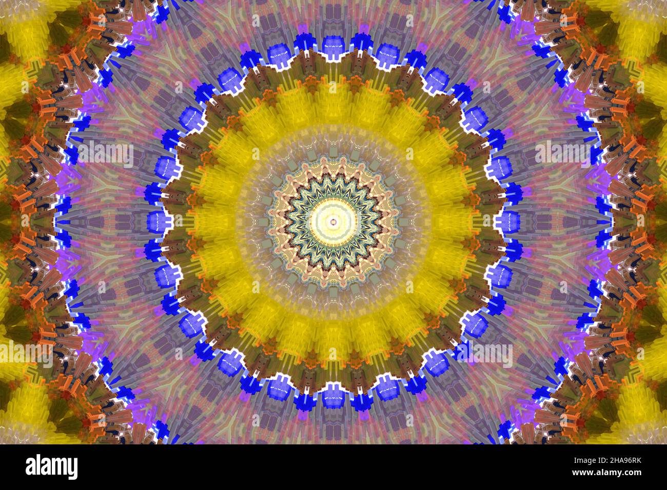 Digital art, 3d illustration, colorful geometric mandala Stock Photo ...