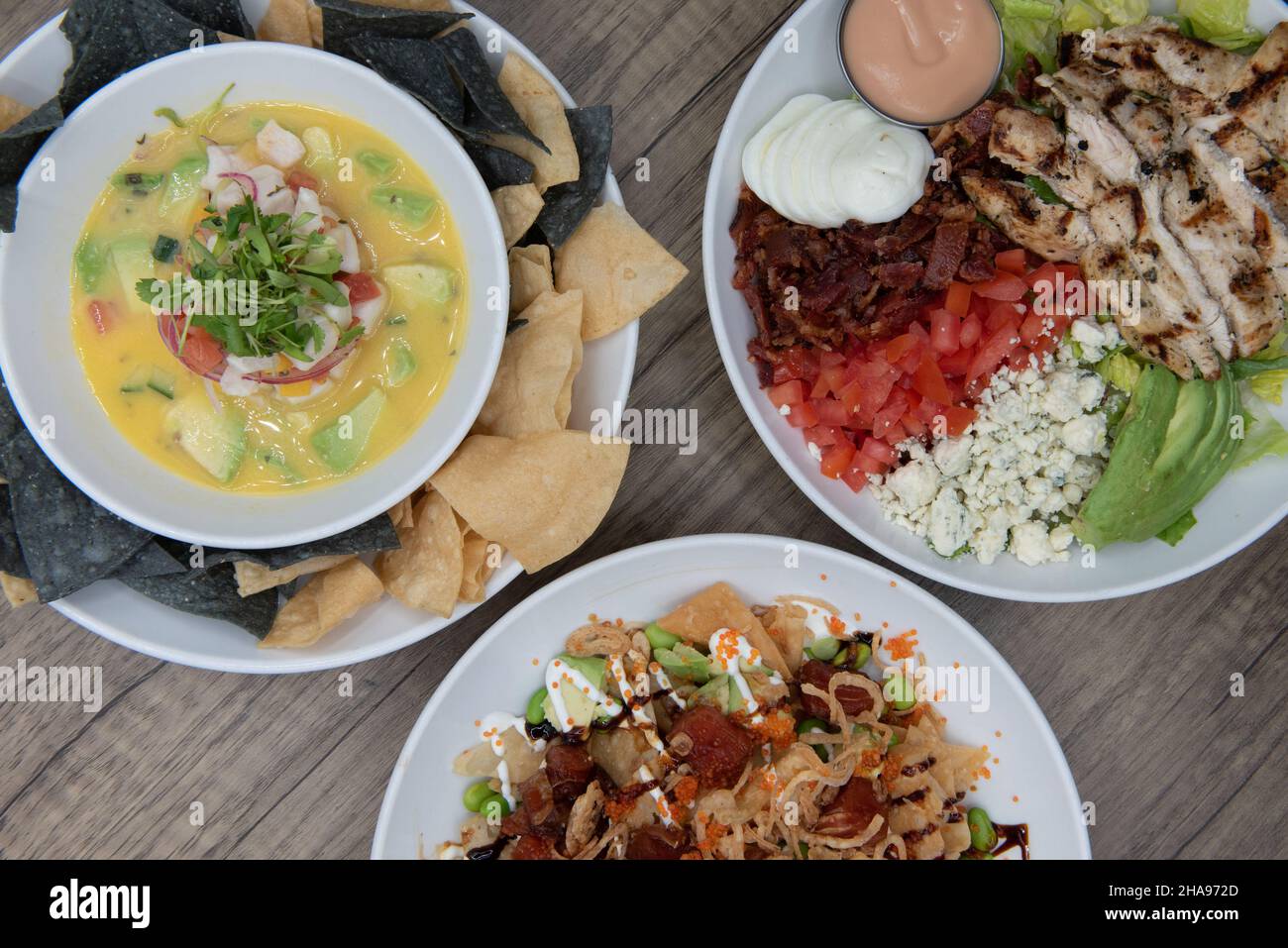 Buffet table of plenty of choices of food dishes to eat, hot off the ...