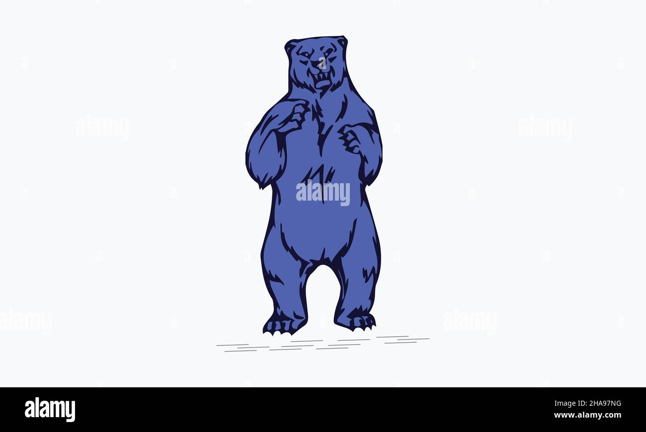 Bear body mascot vector design, Beautiful bear wildlife background ...
