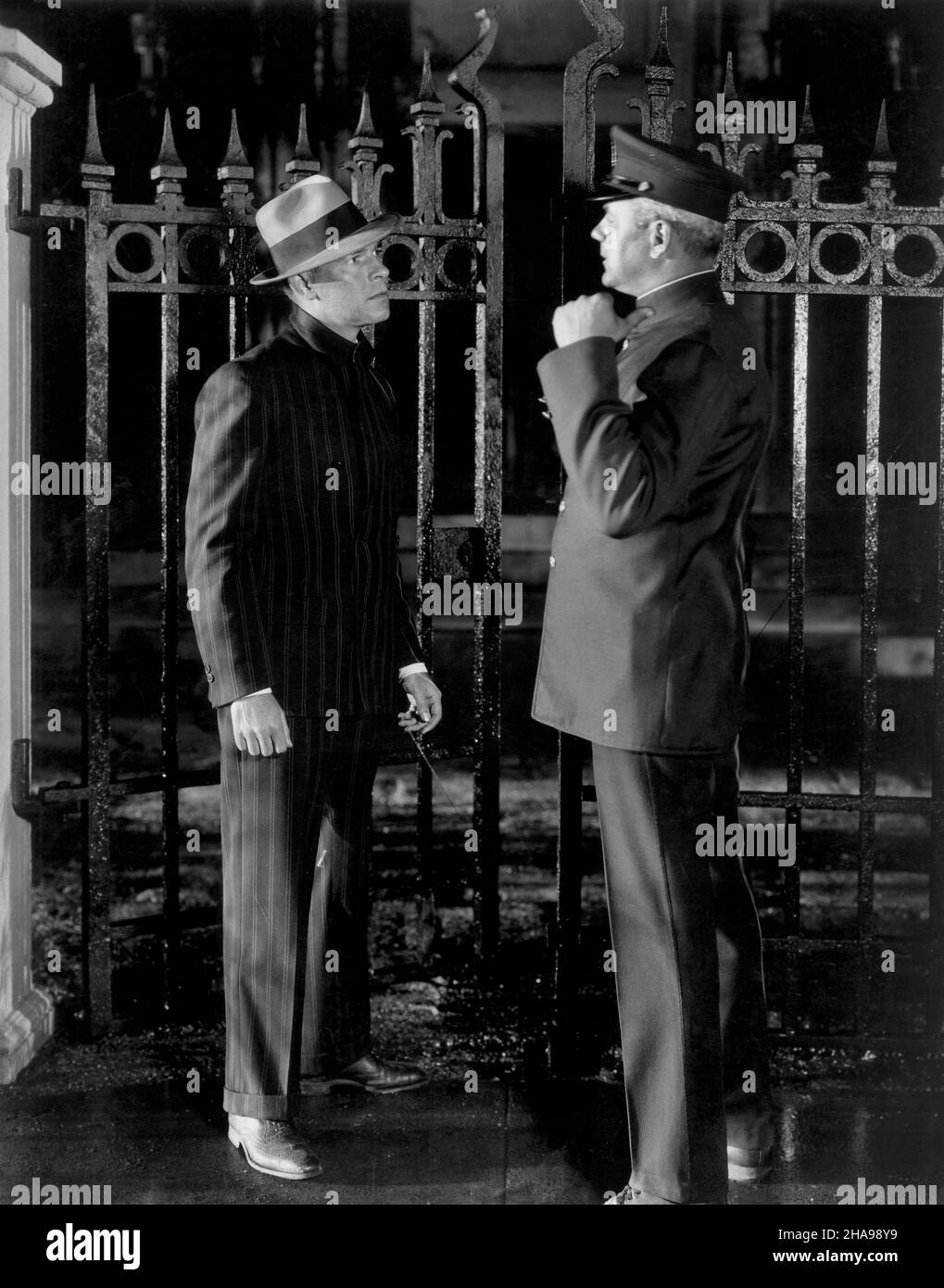 Lawrence Gray (left), on-set of the Silent Film, "The Callahans and the ...
