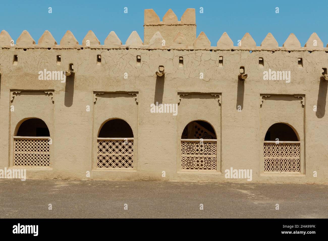 Interior Courtyard Of The Al Jahili Fort In Al Ain Abu Dhabi United