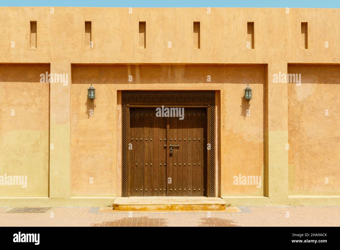 Exterior of the Al Ain Palace Museum in Al Ain, Abu Dhabi, United Arab ...