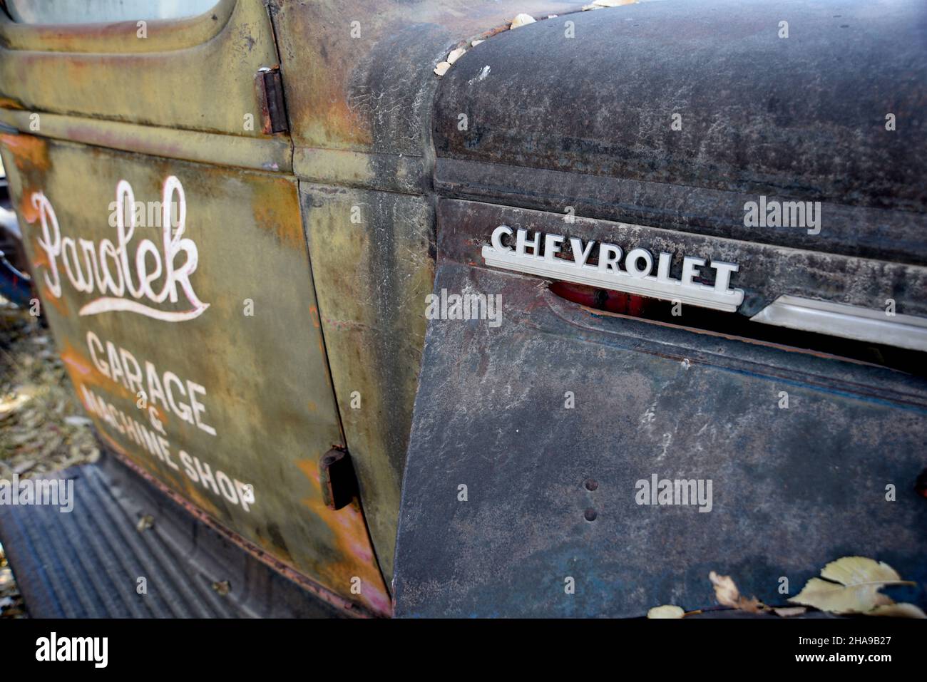 A vintage 1940s Chevrolet machine shop and garage truck retired from ...