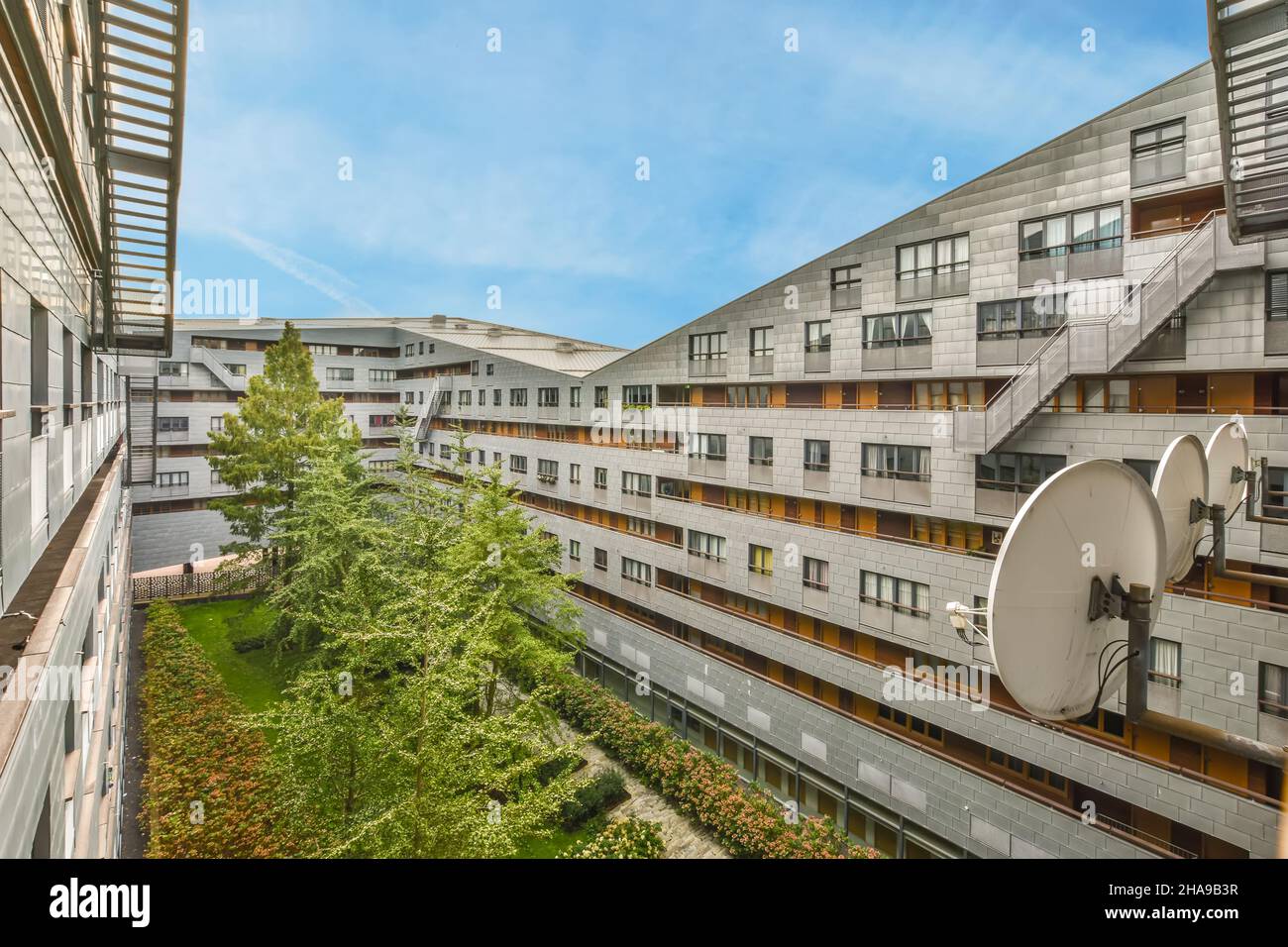 Amazing view of a chic architectural building Stock Photo - Alamy