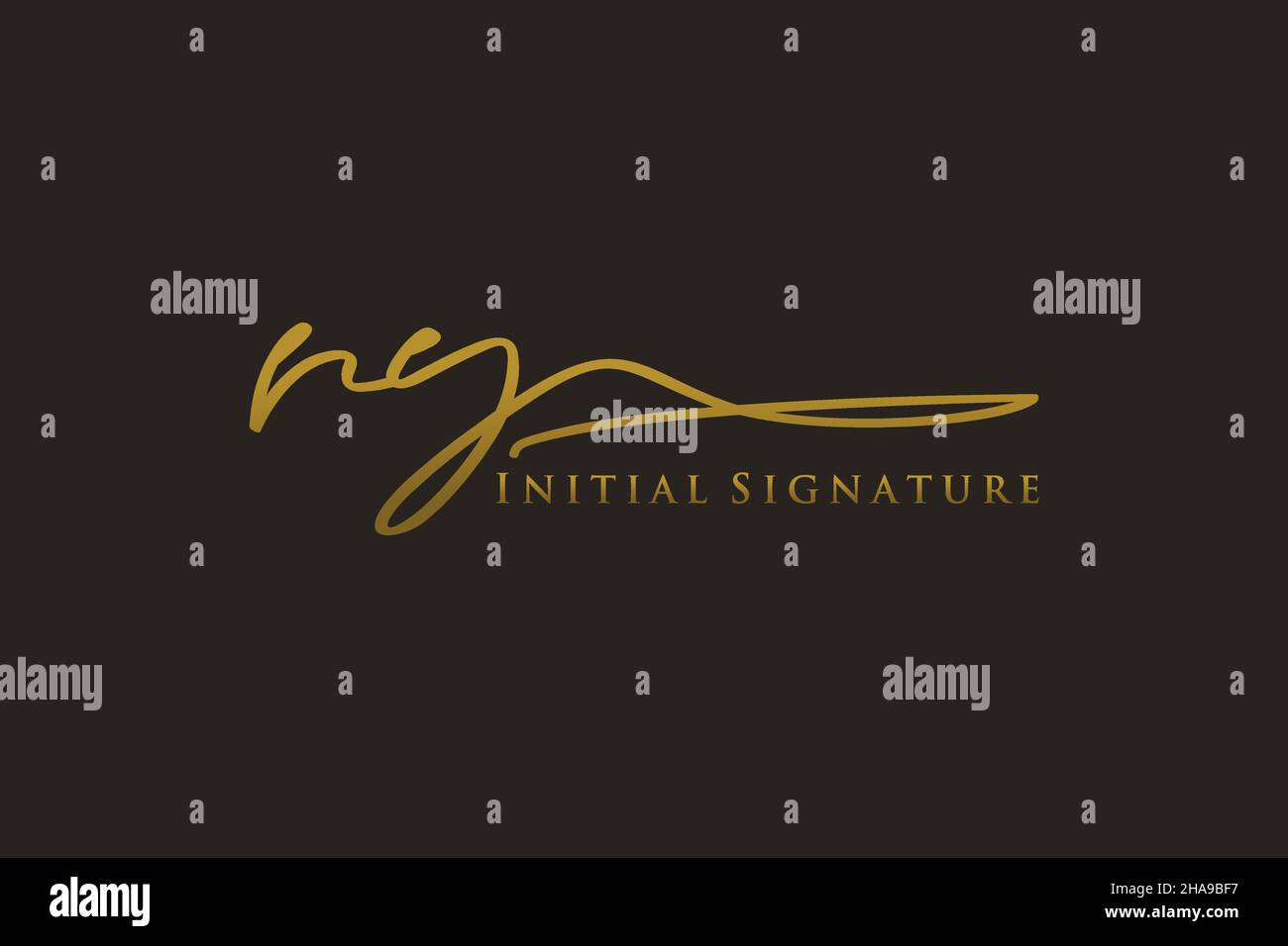 RY Letter Signature Logo Template elegant design logo. Hand drawn ...